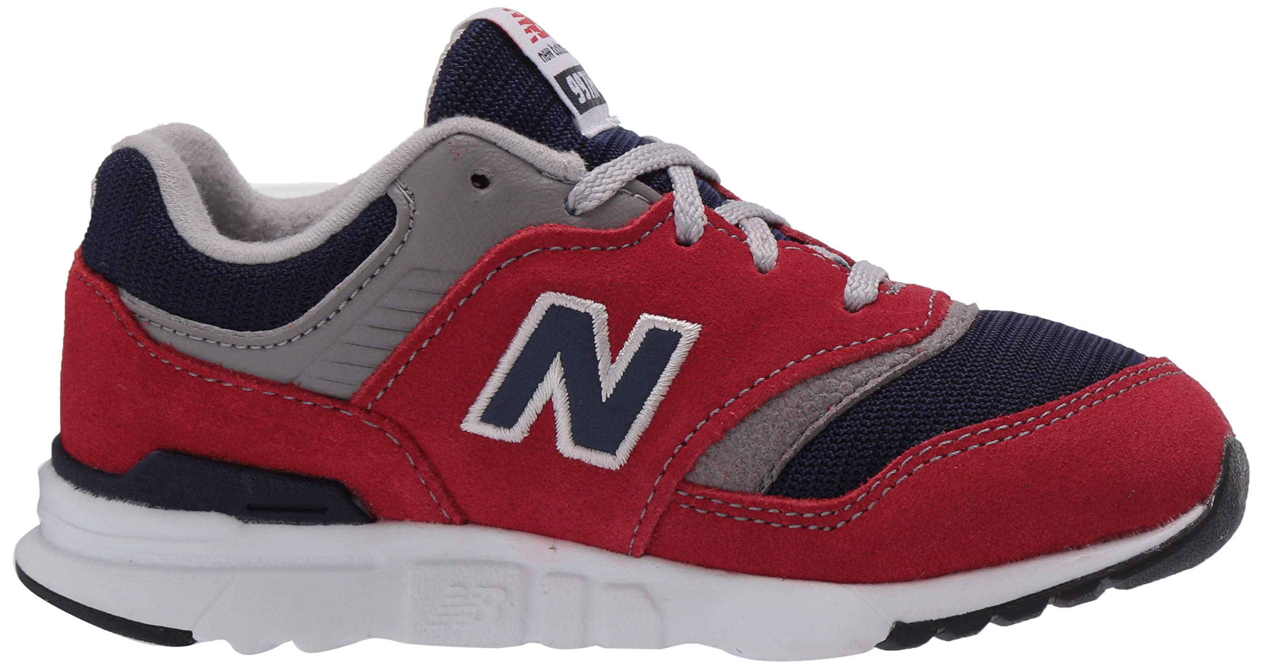 New Balance Kid's 997h V1 Lace-up Sneaker, Team Red/Pigment, 2 Wide Infant