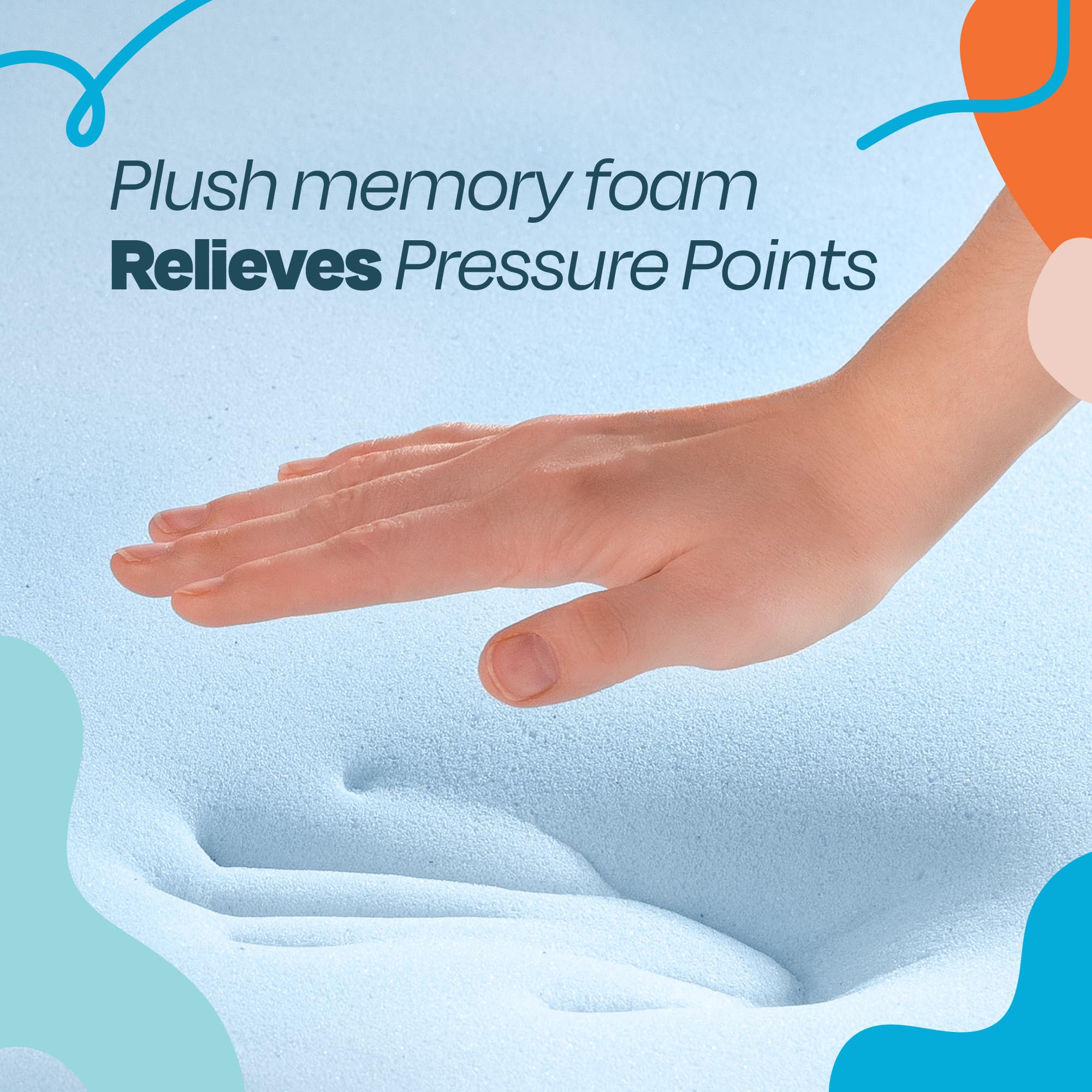 Linenspa 2 Inch Memory Foam Mattress Topper, Gel Infused Twin Mattress Topper, CertiPUR-US Certified