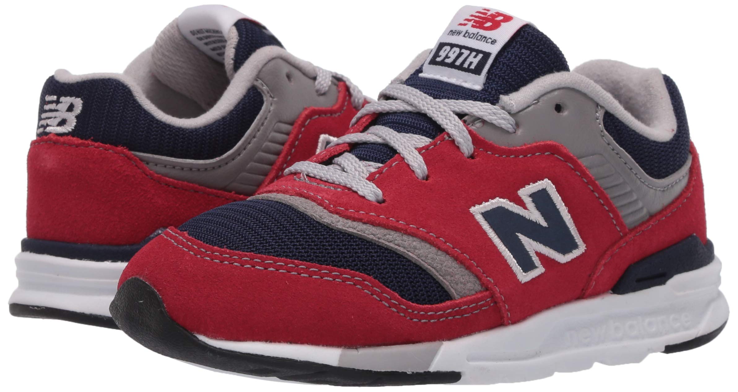 New Balance Kid's 997h V1 Lace-up Sneaker, Team Red/Pigment, 2 Wide Infant