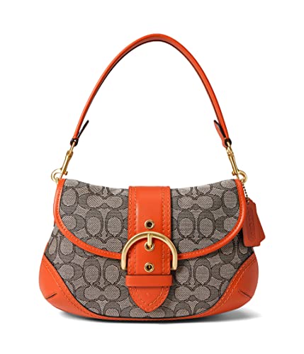 Coach Signature Jacquard Soho Bag Sun Orange One Size