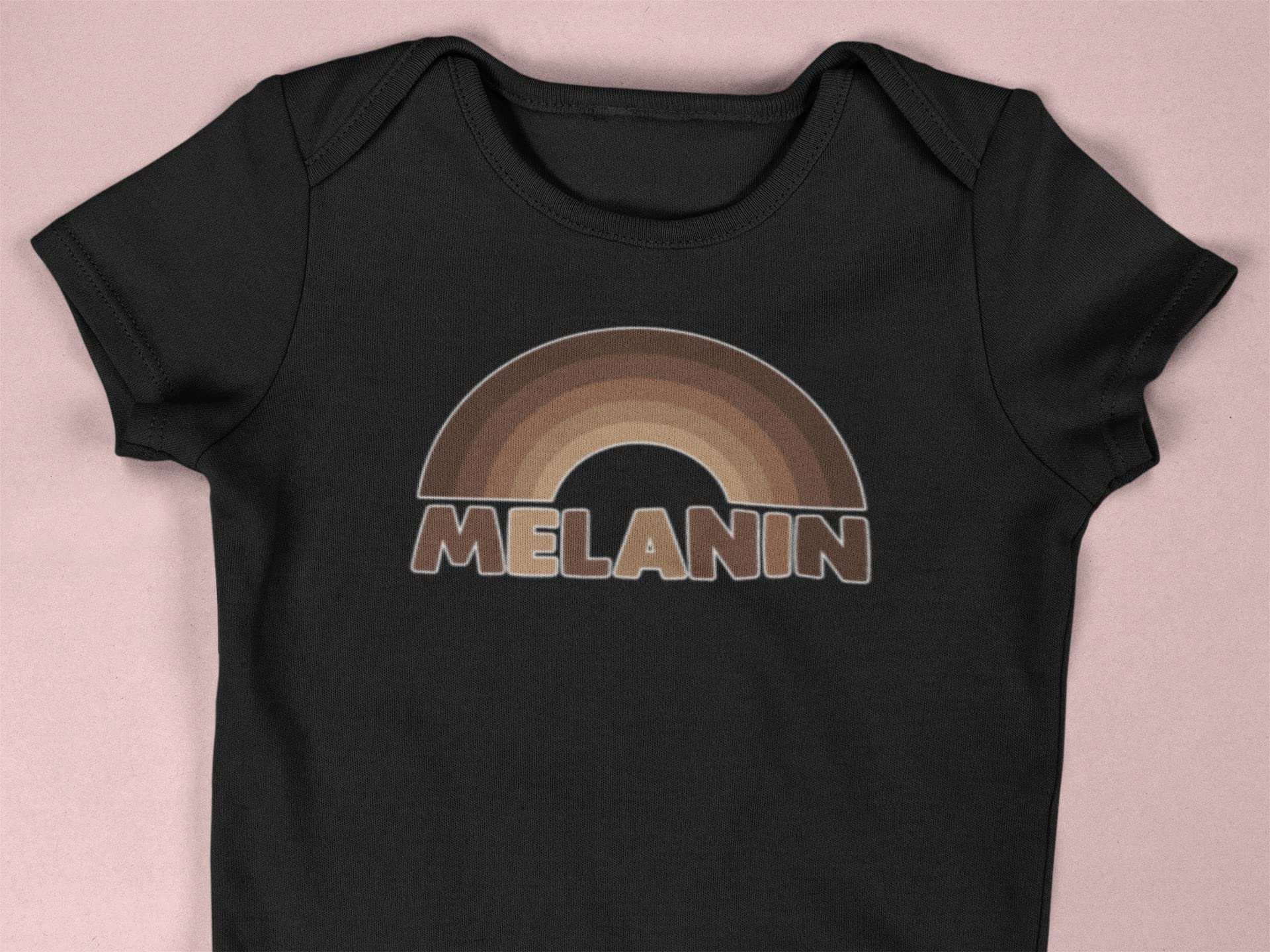 Melanin Rainbow Black History Pride Infant and Toddler Baby Romper Bodysuit Black 6M