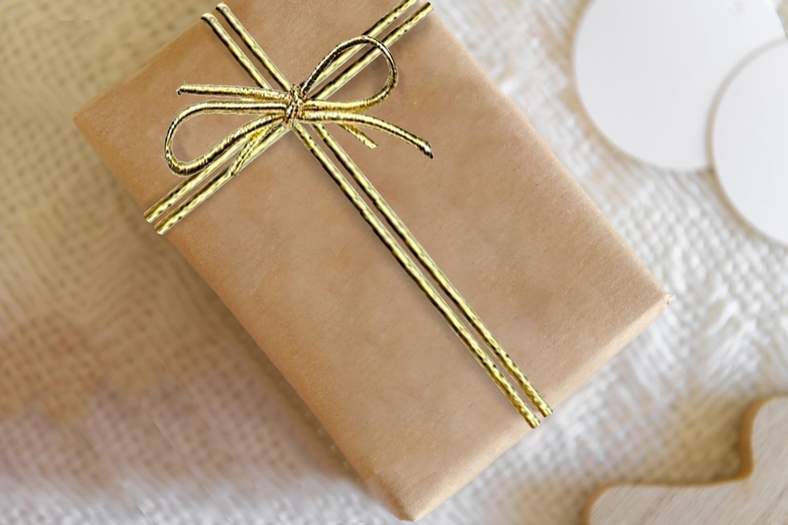 Stretch Loops for Crafts and Easy Gift-Wrapping (16 Inch, Gold)