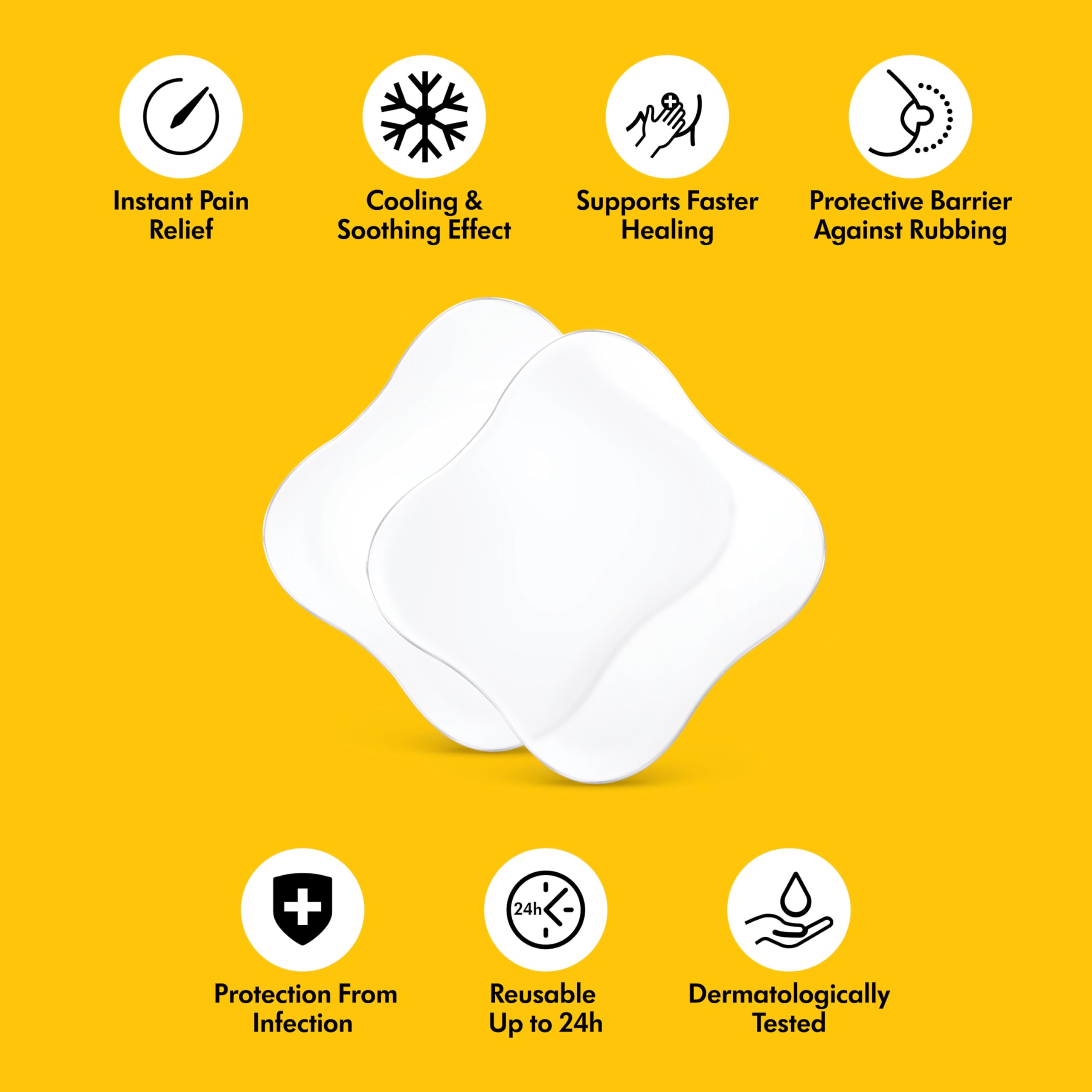 Medela Soothing Gel Pads for Breastfeeding, 4 Count Pack, Tender Care HydroGel Reusable Pads, Cooling Relief for Sore Nipples from Pumping or Nursing