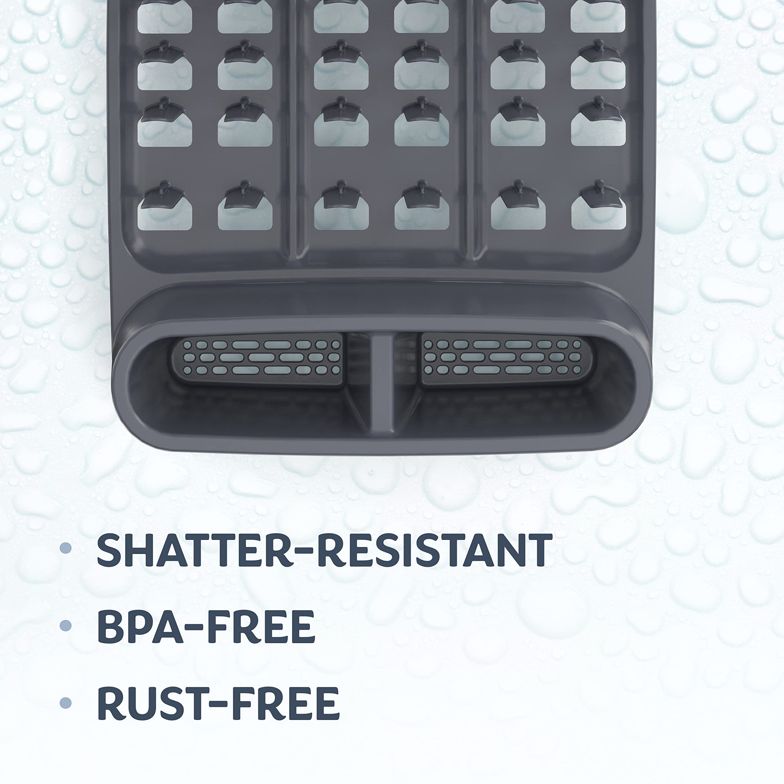 Rubbermaid Dish Drying Rack with Drainboard, Raven Grey, 2-Piece Set