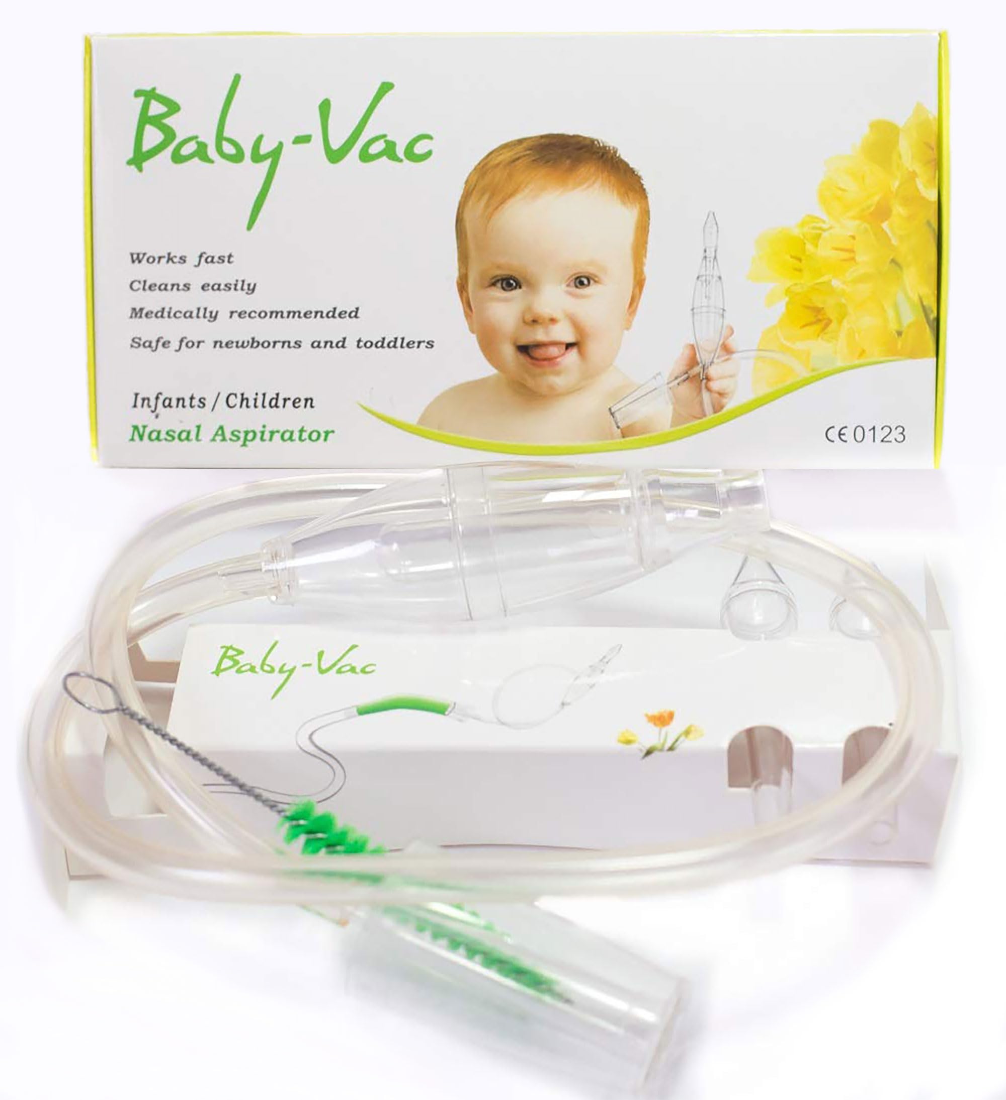 BABY-VAC Baby Nasal Aspirator Safe Hygienic Quick Best Results for Newborns and Toddlers