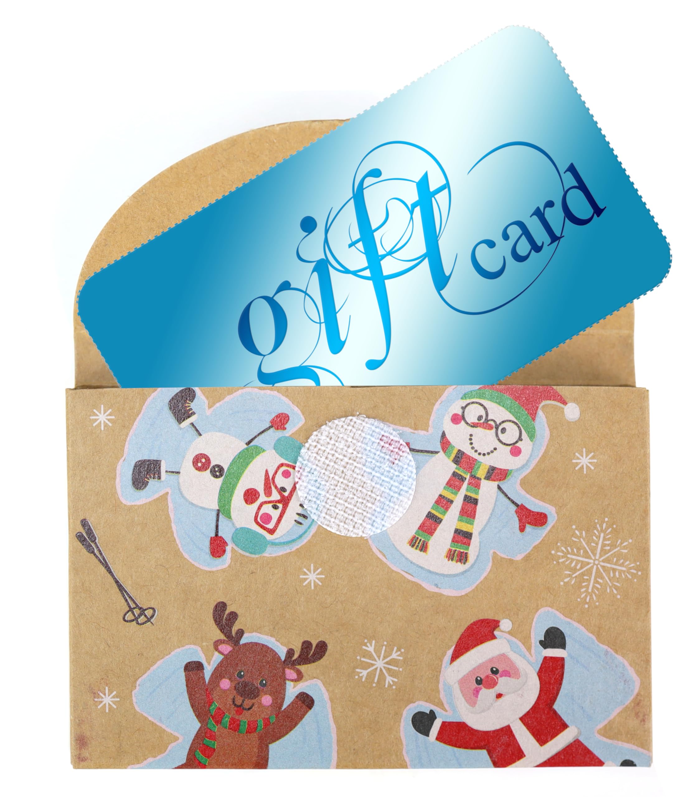 Iconikal Christmas Holiday Foil Embossed Kraft Gift Card Holder Boxes, Set of 9
