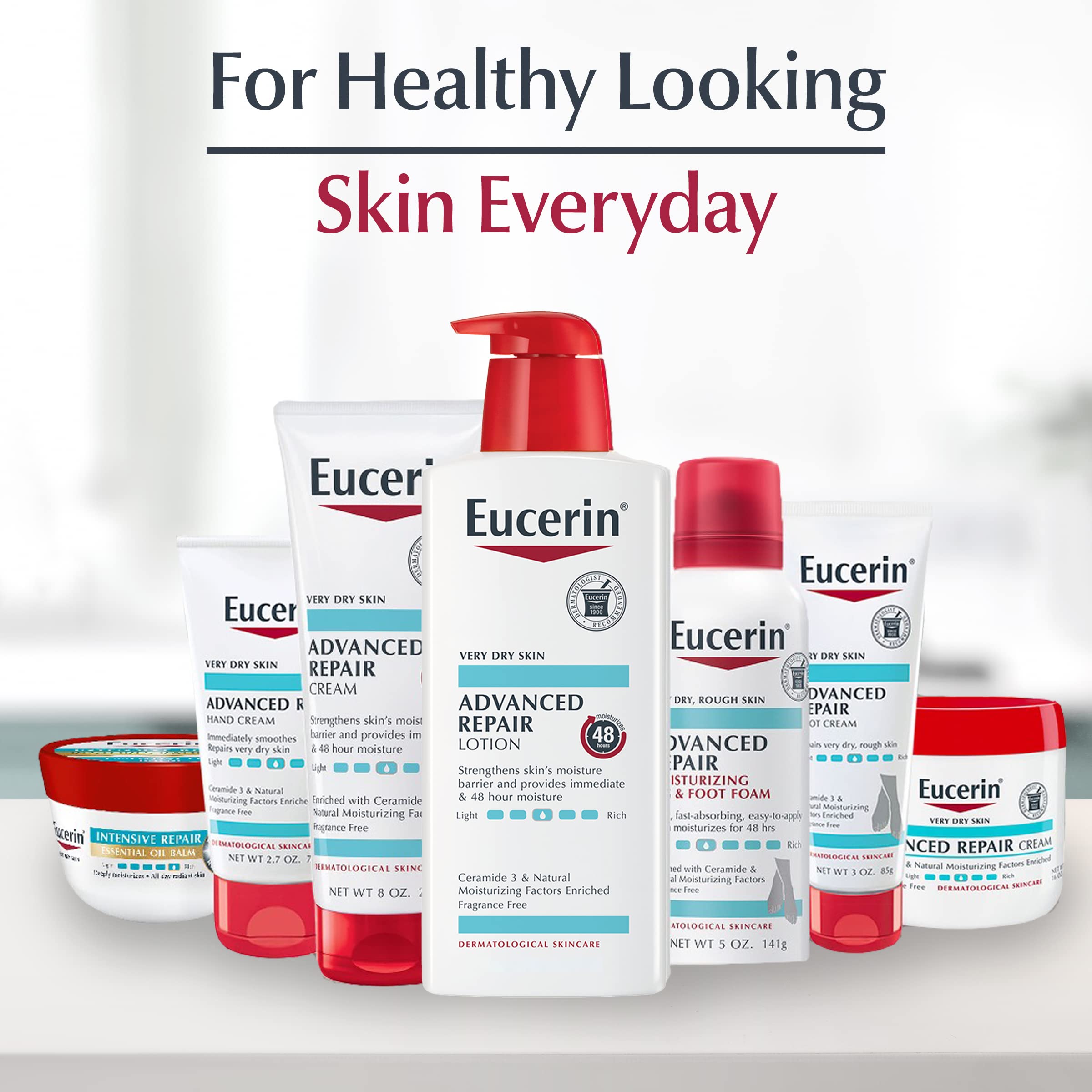 Eucerin Advanced Repair Hand Cream - Fragrance Free, Hand Lotion for Very Dry Skin - 2.7 Ounce (Pack of 3)