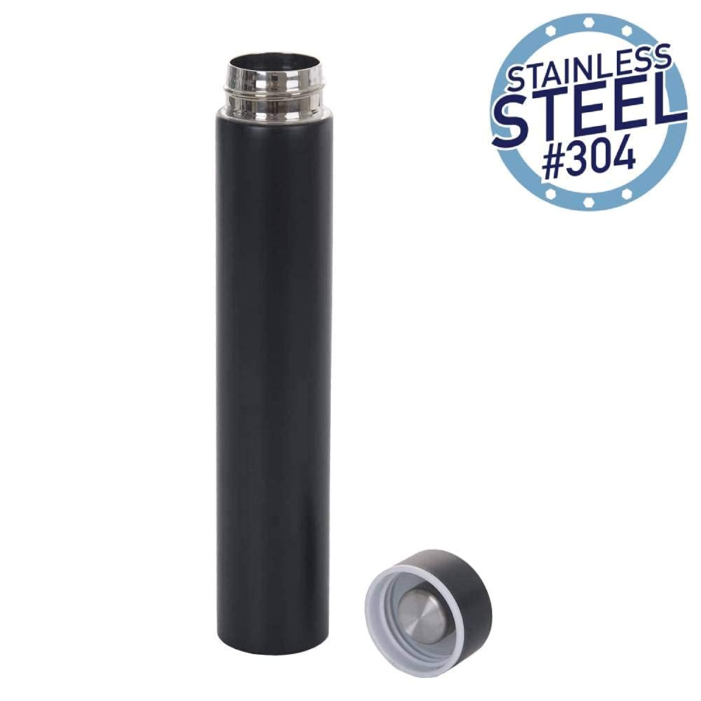 Stainless Steel Tumbler, Insulated Water Bottle, Slim, Skinny, Leakproof, 8oz, Black¡