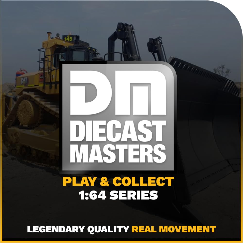 1:64 Scale Caterpillar D11 Dozer with 2 Blades and Rear Rippers - Construction Metal Series by Diecast Masters - Comes with JEL Blade Attachment - Made of Diecast Metal with Plastic Parts