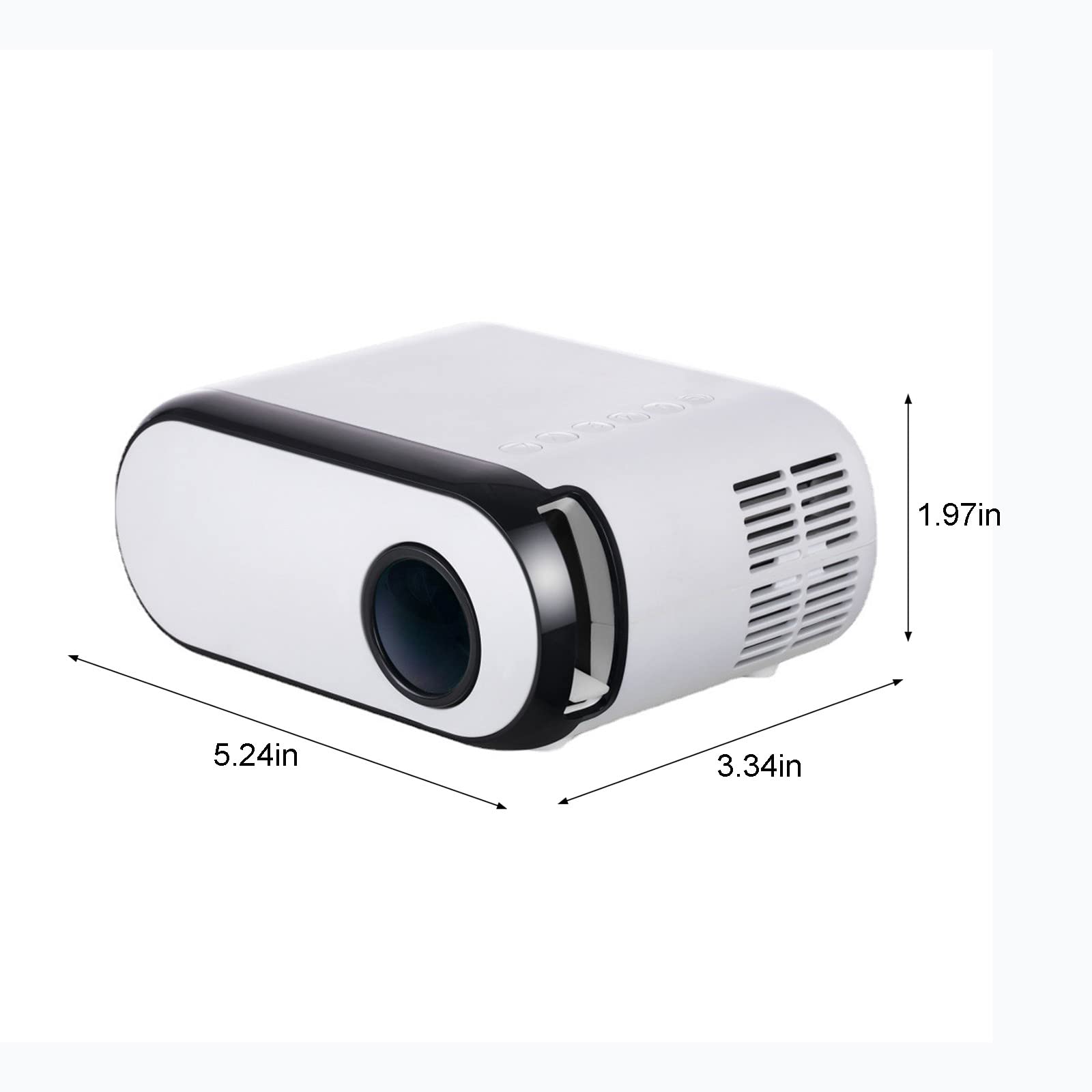 Mini Projector 2022 Upgraded Portable Video-Projector, 30000 Hours Multimedia Home Theaters Movie Projector, Compatible with Full HD 1080P HDMI, Laptop, Smartphone