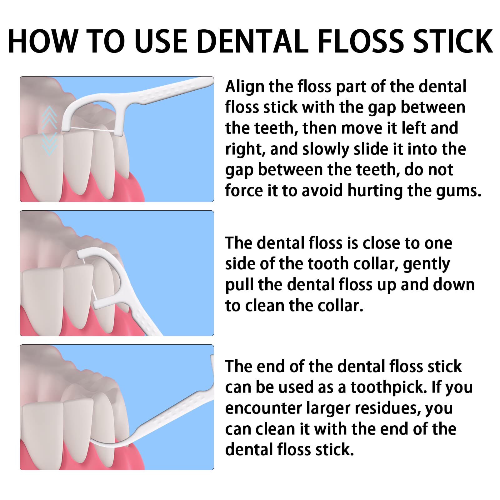 Dental Floss Portable Floss Dispenser Floss Box Dental Floss Picks Dispenser Floss Pick Holder Automatic Floss Organizer Travel Floss for Women Men Teeth Cleaning(Black+Black)