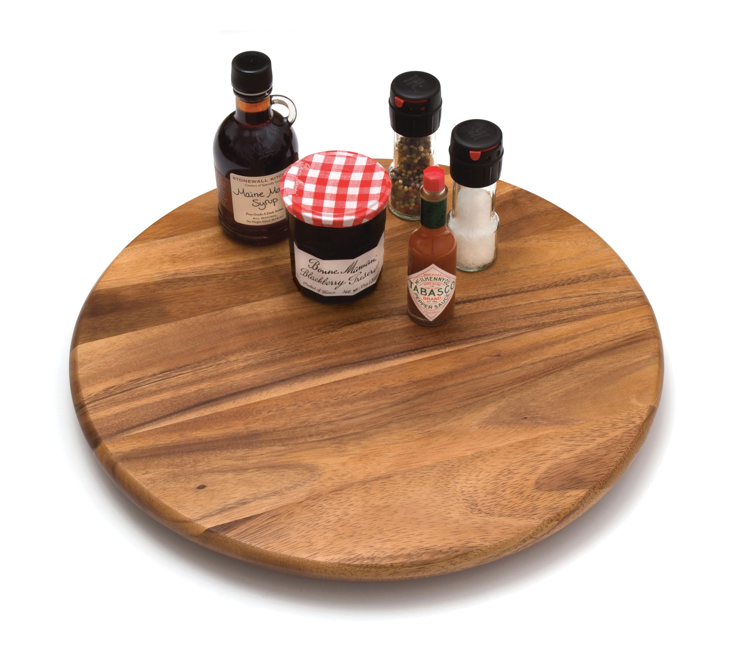 Lipper International Acacia Wood 18-Inch Lazy Susan Kitchen Turntable