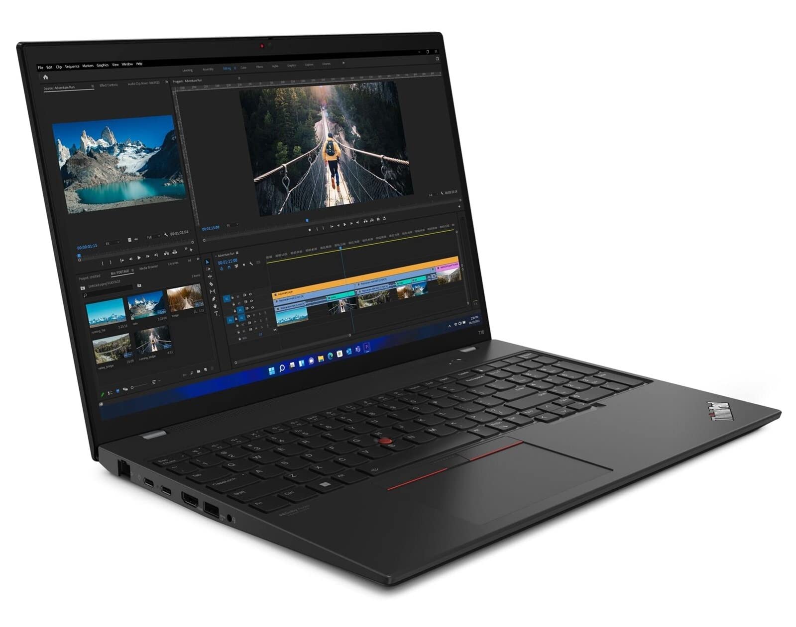 Lenovo ThinkPad T16 Laptop with Ryzen 5 PRO 6650U Processor, 16" WUXGA 400nits Anti-Glare Non-Touch Display, 32GB RAM, 1TB SSD, Wi-Fi 6E, IR FHD Camera, Numeric Keypad, Win11 Pro (Thunder Black)