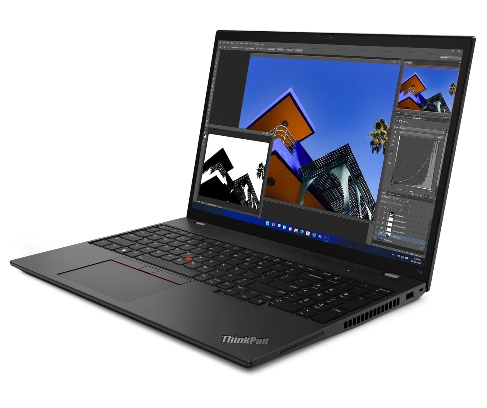 Lenovo ThinkPad T16 Laptop with Ryzen 5 PRO 6650U Processor, 16" WUXGA 400nits Anti-Glare Non-Touch Display, 32GB RAM, 1TB SSD, Wi-Fi 6E, IR FHD Camera, Numeric Keypad, Win11 Pro (Thunder Black)