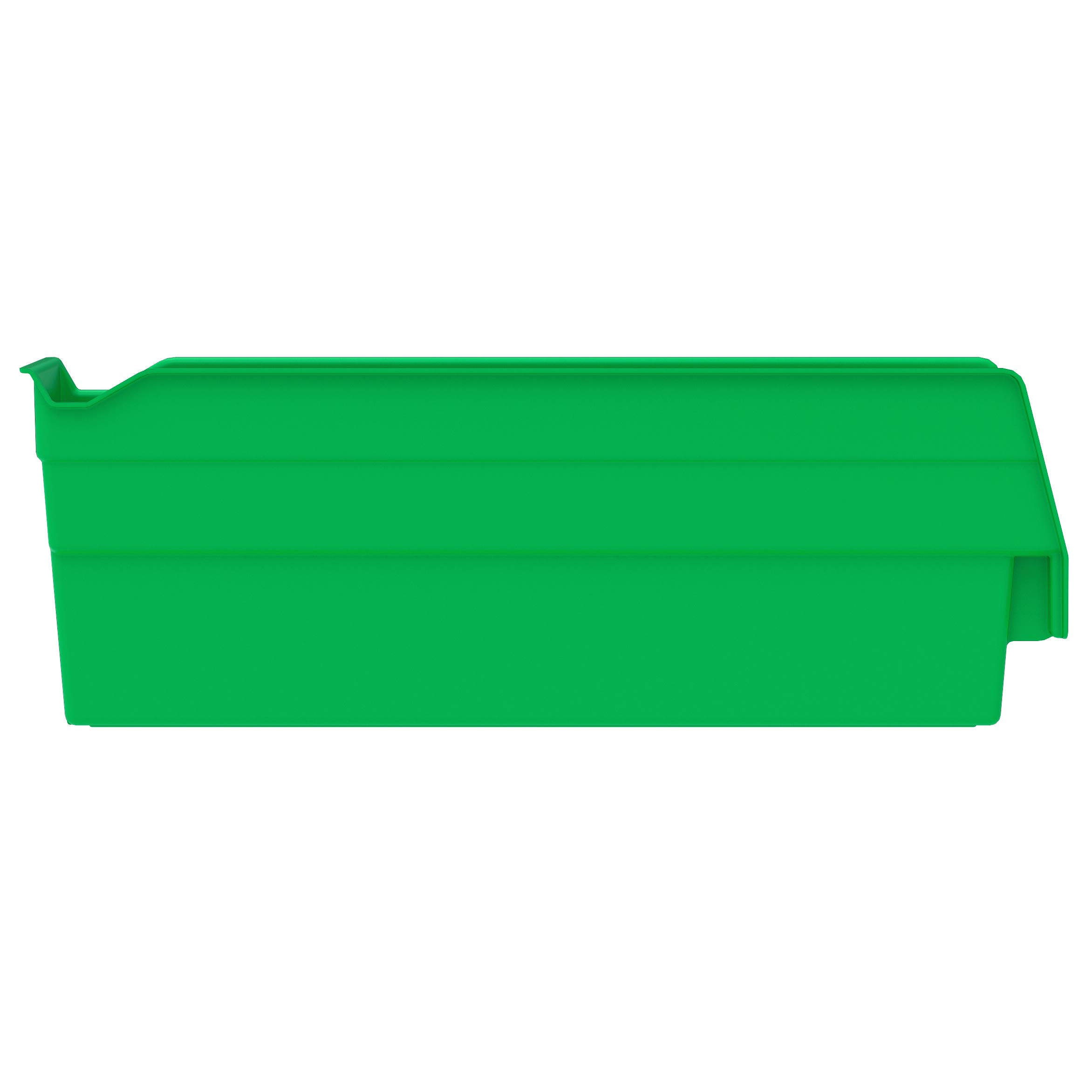 Akro-Mils 30110 Plastic Nesting Shelf Bin Box, (12-Inch x 3-Inch x 4-Inch), Green, (24-Pack)