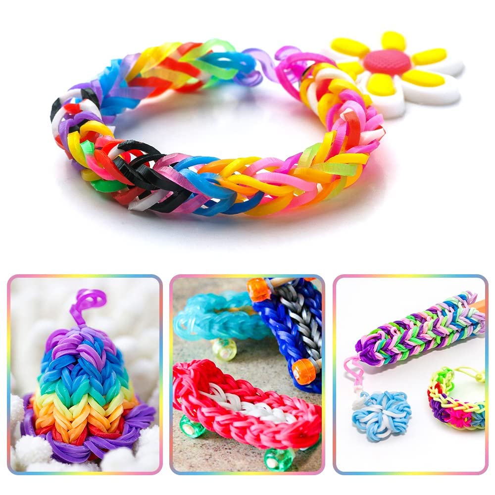 17160+ Loom Rubber Bands Refill Kit in 34 Color with 600 Clips,6 Hooks,1 Instruction, Premium Bracelet Making Kit for Kids Weaving DIY Crafting Gift