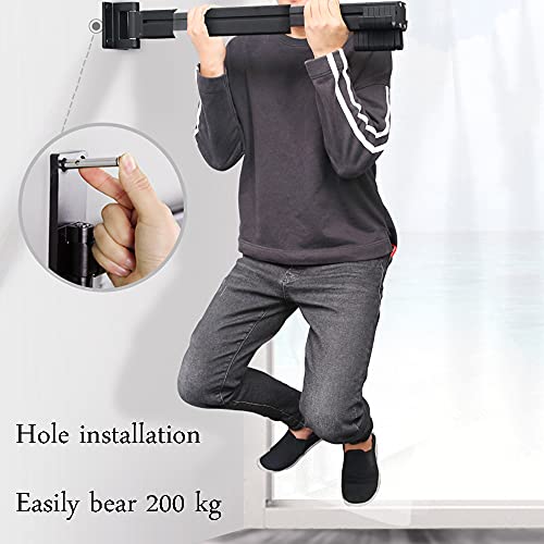 XuuSHA Wall Mounted Retracting Hanging Clothing Drying Ra Wall Mount-Folding Drying Rack, Clothes Storage Rack, Indoor Outdoor Drying Rack Telescopic Clothes, (Color : Black One Shot)