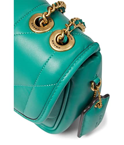 Coach Quilted Pillow Madison Shoulder Bag 18 Bright Green One Size