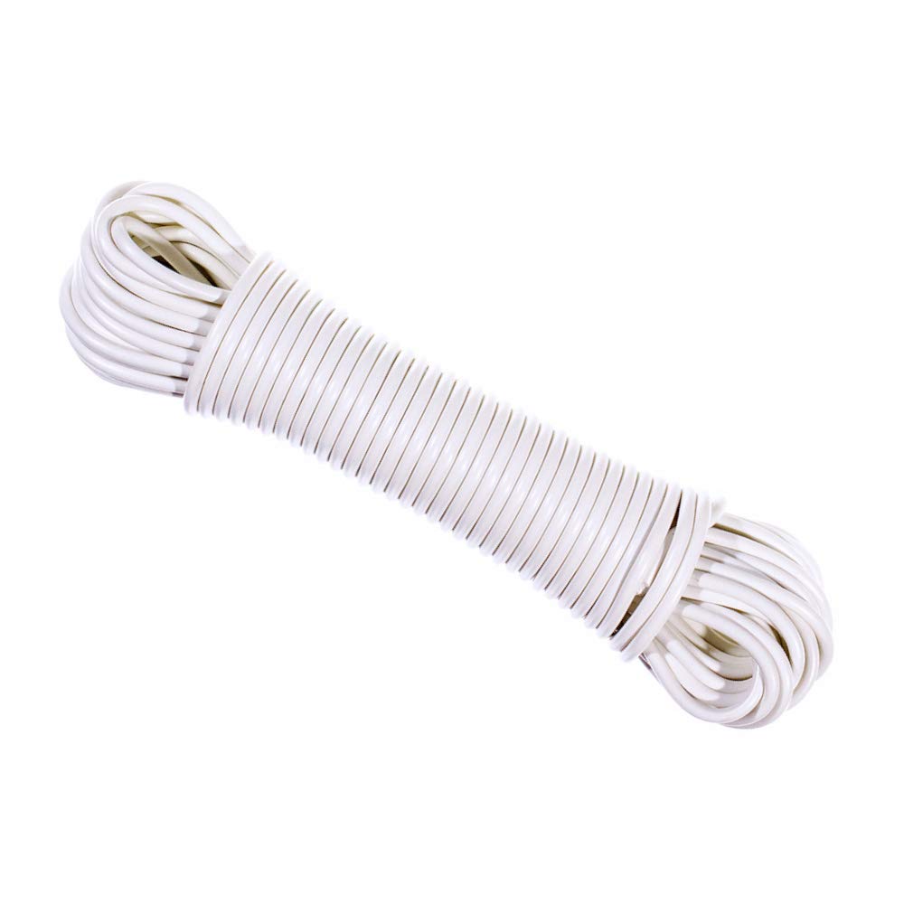 West Coast Paracord Plastic Clothesline â 5/32 inch or 7/32 Inch â White, Fiber Reinforced, Durable (50 or 100 Feet Long)