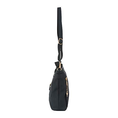 Browning Women's Concealed Carry Purse, Premium Holstered Handbag with Safety Locking Option, Catrina (Black), One Size