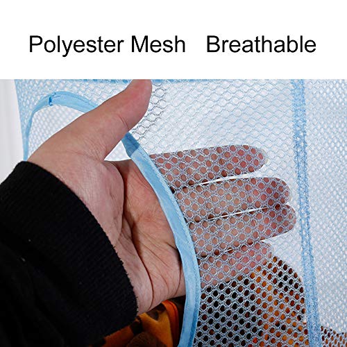 Gnc33Ouhen 4 Layers Mesh Hanging Clothes Toys Storage Rack Basket Bins Folding Sundries Organizer Grey