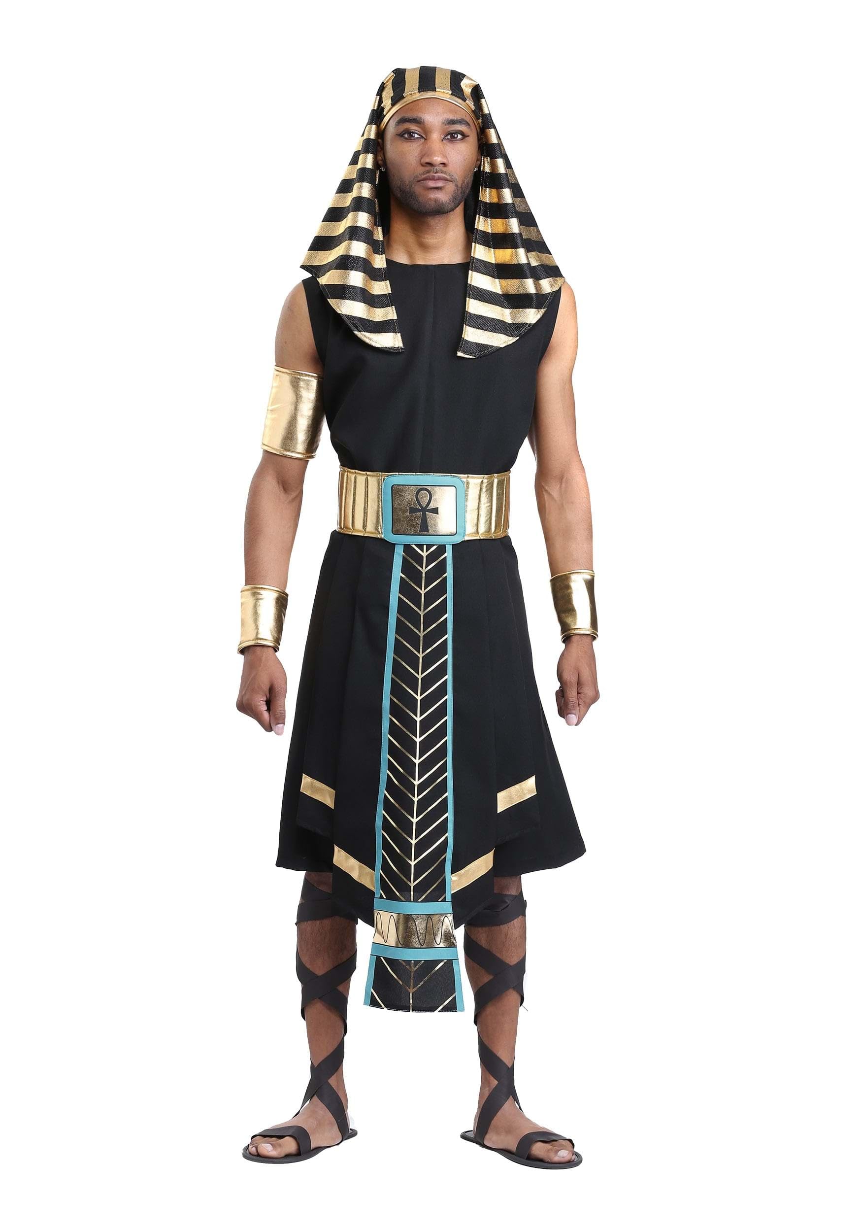 Fun Costumes Dark Pharaoh Costume - Plus Size Adult Egyptian Outfit - 2X - Black