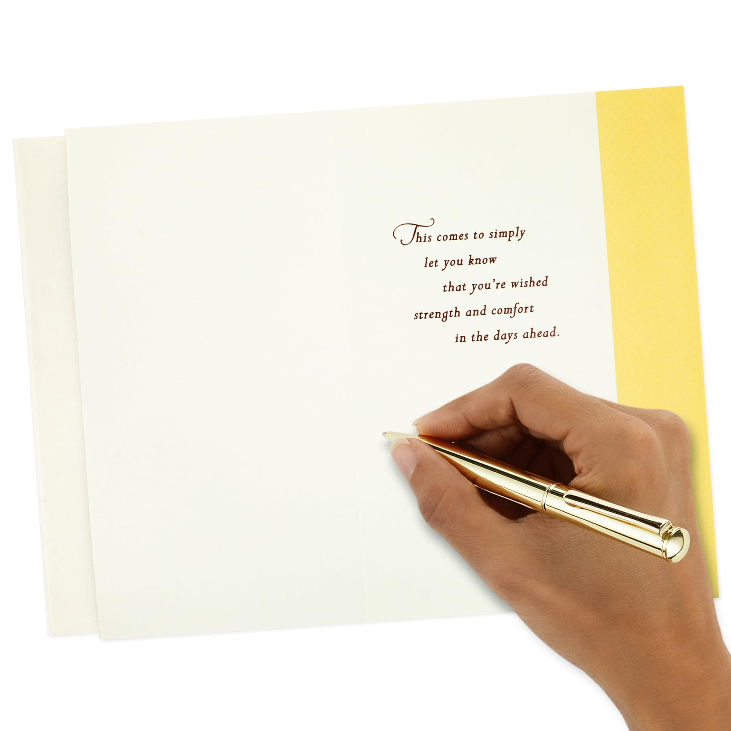 Hallmark Sympathy Card (White Flowers, Strength and Comfort)
