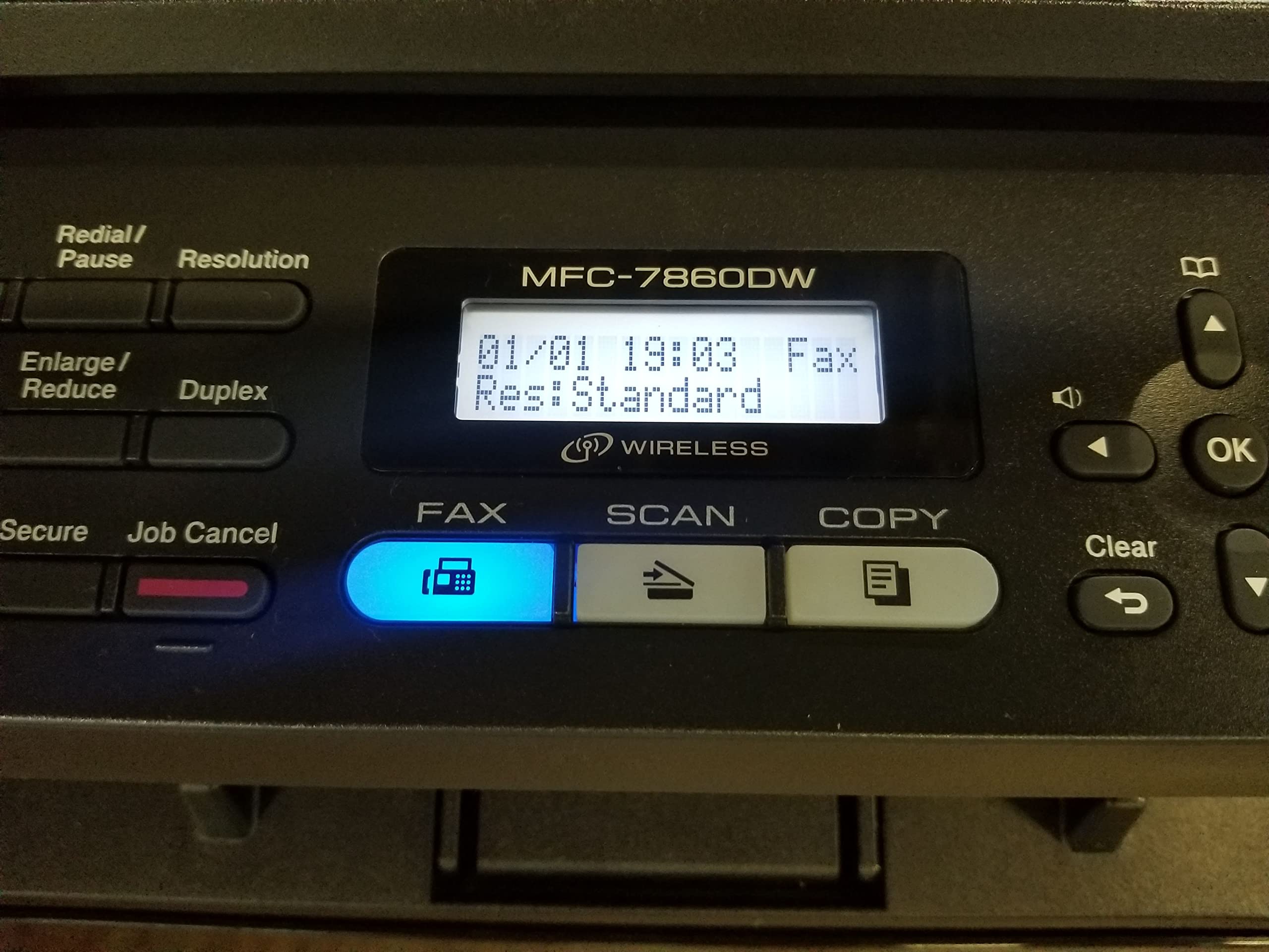 Brother Printer MFC7860DW Wireless Monochrome Printer with Scanner, Copier & Fax
