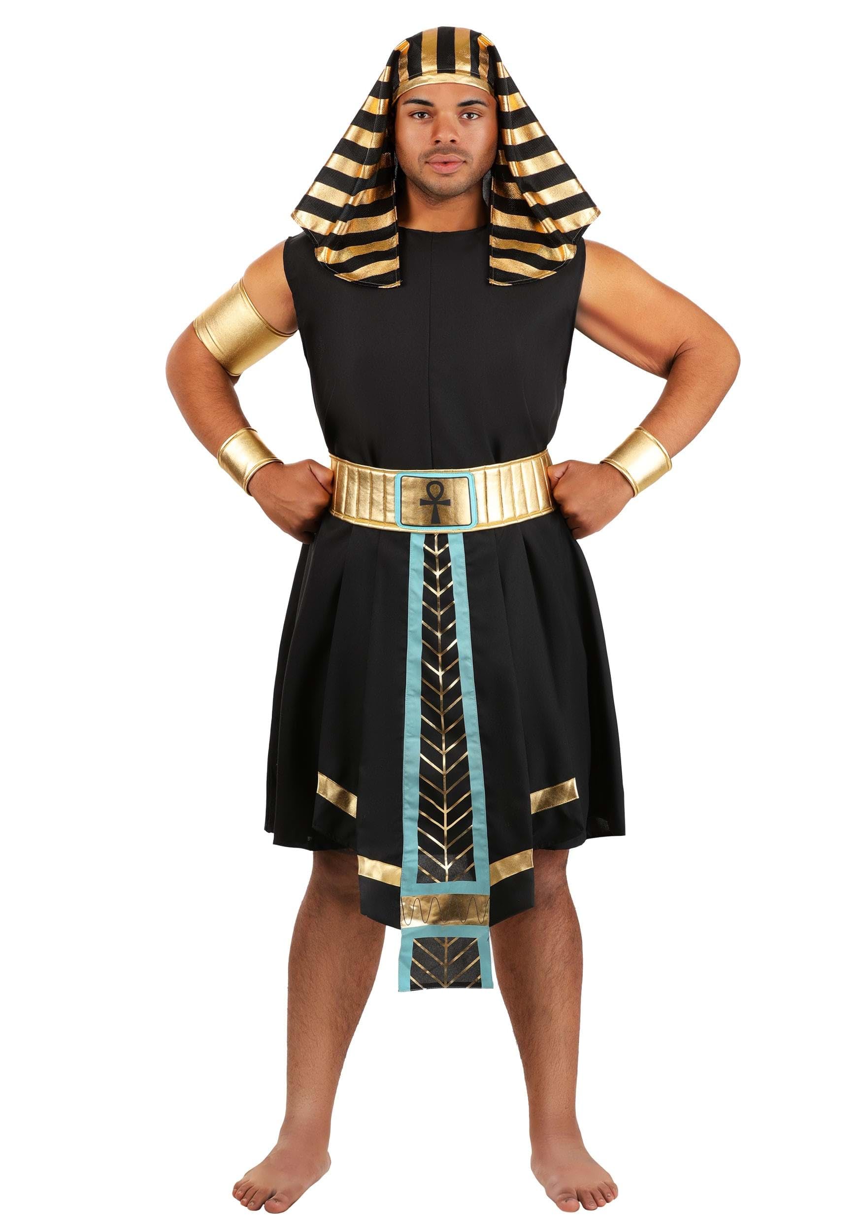 Fun Costumes Dark Pharaoh Costume - Plus Size Adult Egyptian Outfit - 2X - Black