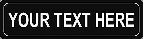BuildASign Personalized Custom Street Sign 5"x18" Aluminum - Black