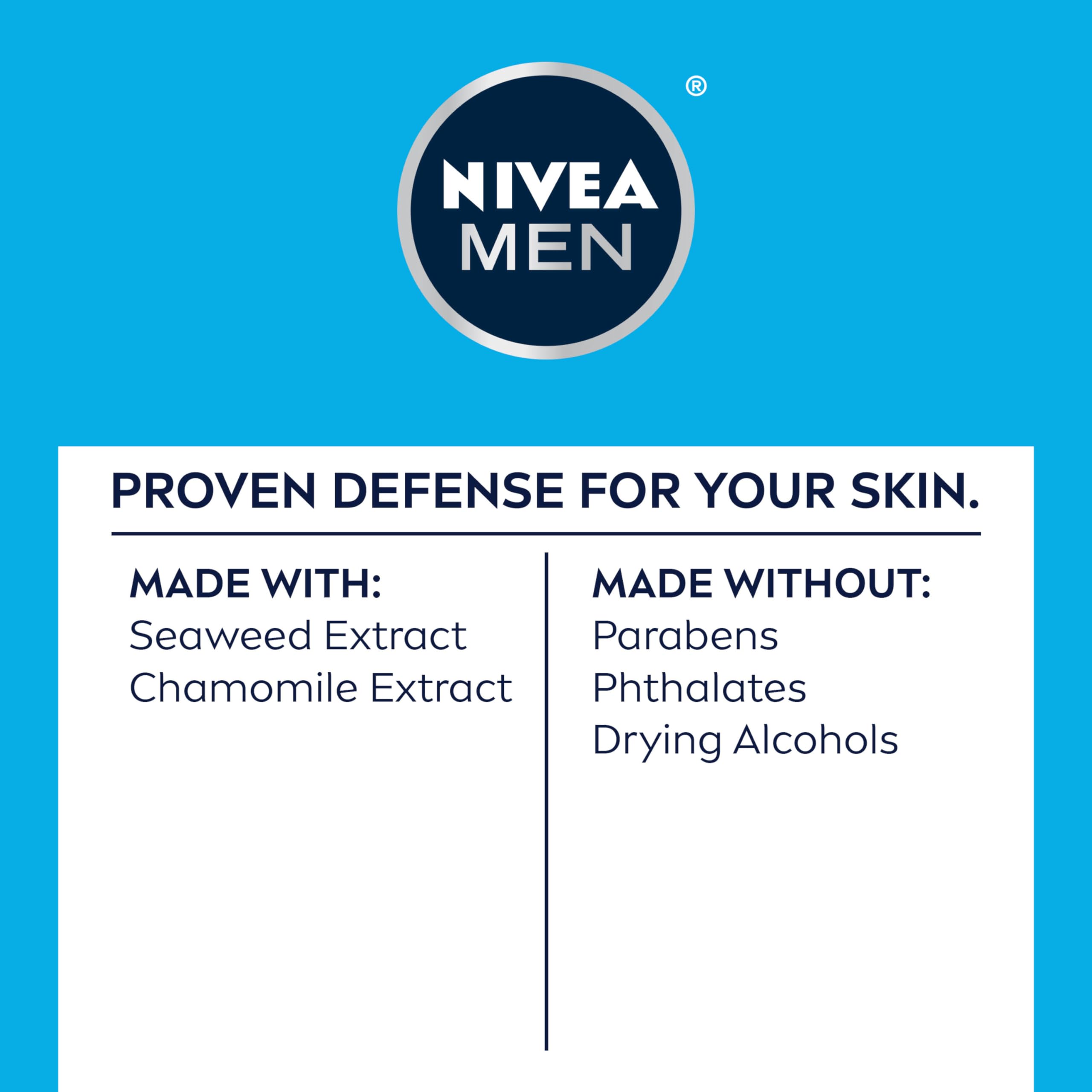 NIVEA MEN Sensitive Cooling Shave Gel with Chamomile and Seaweed Extracts, 3 Pack of 7 Oz Cans