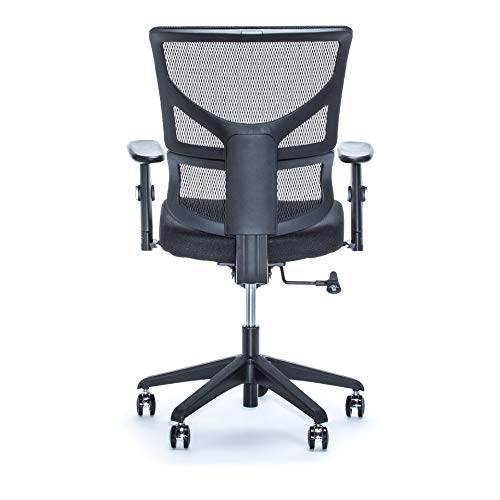 X-Chair X-Basic Task Chair, Black Flex Mesh - Ergonomic Office Seat/Adjustable Backrest/Foam Seat/Relaxed Recline/Perfect for Office or Home Desk
