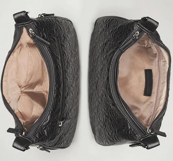 Gun Toten Mamas Embroidered Lambskin Hobo Bag, Black, One Size