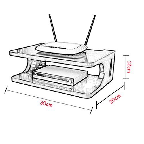 LXYFMS Wall Mount Bracket TV Box Set-top Box Modem Cable Box for WiFi Router DVD Player Streaming Device Router Rack (Color : White)