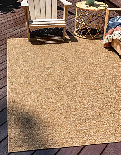 Unique Loom Modern Collection Distressed, Stripes, Helix, Vintage, Indoor and Outdoor Area Rug, 2 ft 2 in x 3 ft, Light Brown/Beige
