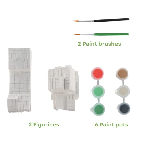 Innovative Designs Minecraft Paint Your Own Figurines Arts and Crafts Set for Boys Girls
