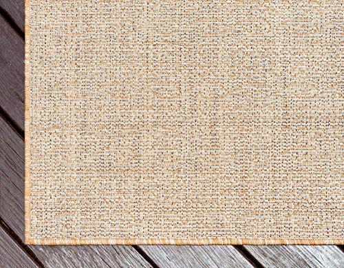 Unique Loom Modern Collection Distressed, Stripes, Helix, Vintage, Indoor and Outdoor Area Rug, 2 ft 2 in x 3 ft, Light Brown/Beige