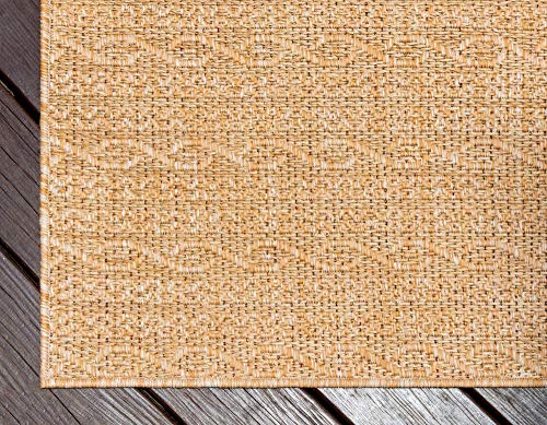 Unique Loom Modern Collection Distressed, Stripes, Helix, Vintage, Indoor and Outdoor Area Rug, 2 ft 2 in x 3 ft, Light Brown/Beige