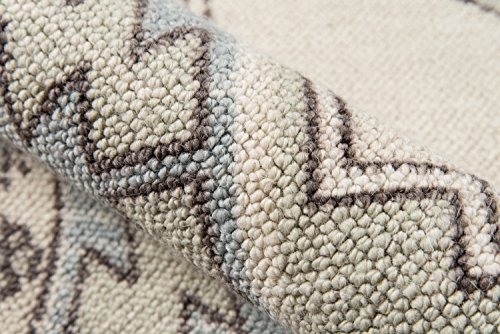 Momeni Anatolia Wool and Nylon Area Rug 3'3" X 5' Light Blue