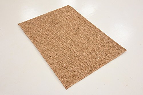 Unique Loom Modern Collection Distressed, Stripes, Helix, Vintage, Indoor and Outdoor Area Rug, 2 ft 2 in x 3 ft, Light Brown/Beige