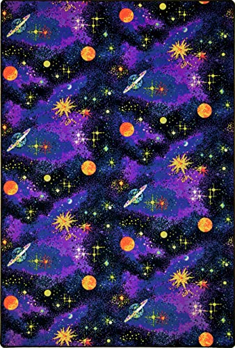Joy Carpets Fluorescent Space Explorer 6' x 9' Area Rug