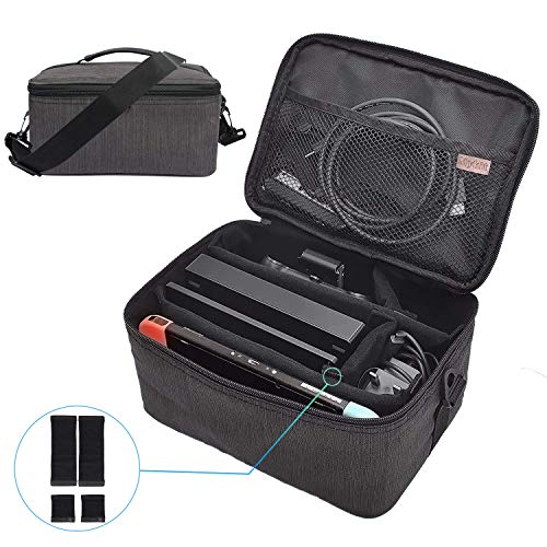 Horloy Mykit Carrying Case Compatible with Nintendo Switch Bag Portable Soft Travel All Protective Case Large Space Storage Bag for Nintendo Switch Lite & Accessories with Shoulder Strap Coffee Gray