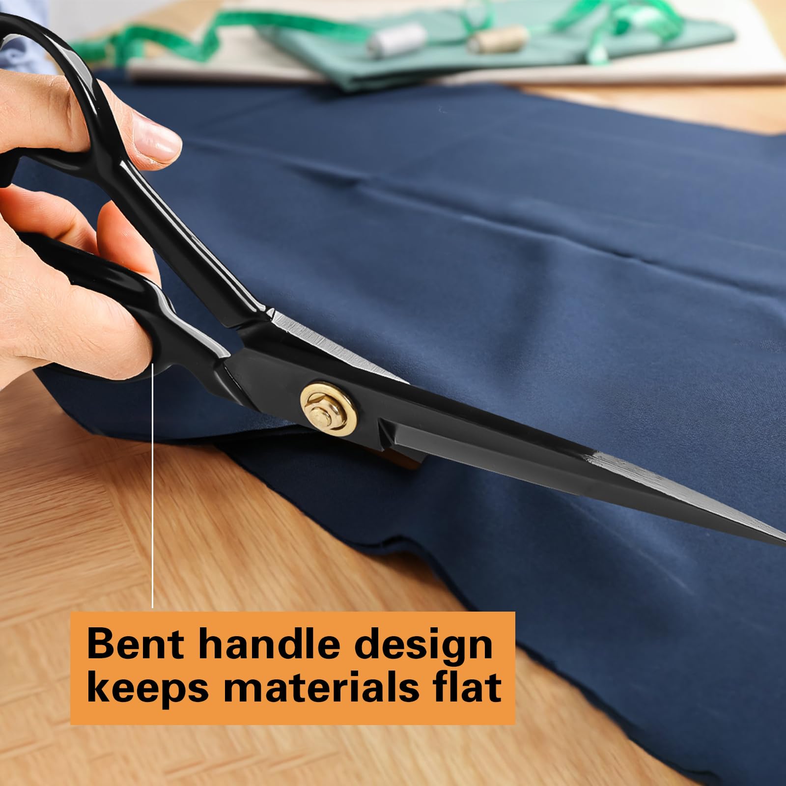 Fabric Scissors 8 Inch Professional Tailor Scissors - Heavy Duty Sewing Scissors for Leather Cutting Industrial Sharp Shears Office Artists Tailors Dressmakers