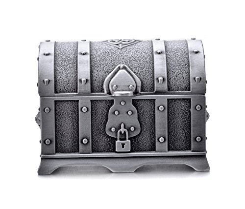 REINDEAR Vintage Pewter Tooth Fairy Treasure Chest Box