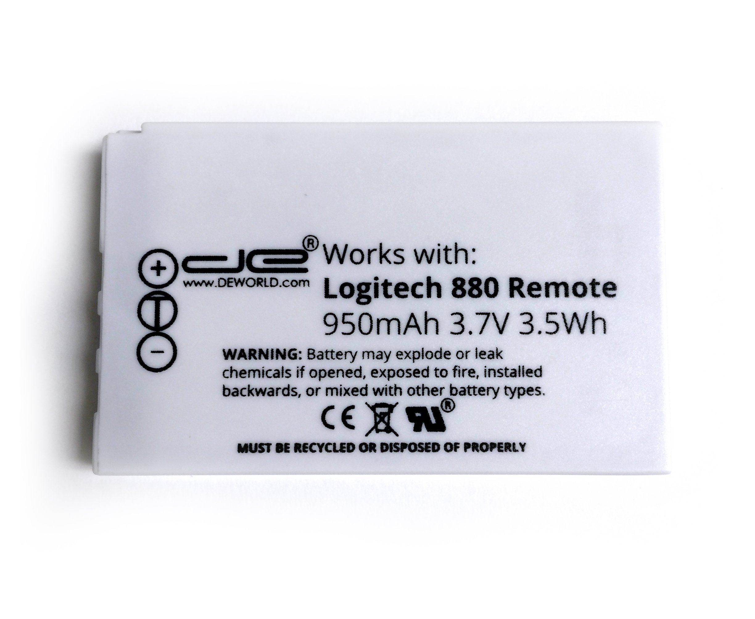 Logitech Harmony Remote Control Replacement Rechargeable Battery - Harmony One, Harmony One Advanced, Harmony 720, 850, 880, H880, 880 Pro, 885, 890, 890 Pro, 900, 900 Pro, Harmony 1, Harmony 1 Advanc