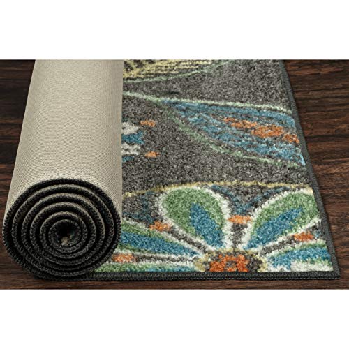 Maples Rugs Reggie Floral Kitchen Rugs Non Skid Accent Area Carpet [Made in USA], Multi, 2'6 x 3'10