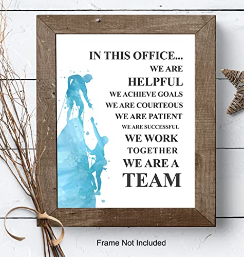 Motivational Office Decor, Inspirational Quote β 8x10 Teamwork Poster for HR, Team Leader, Manager, Boss, Entrepreneur - Leadership Wall Art Decoration β Unframed Picture