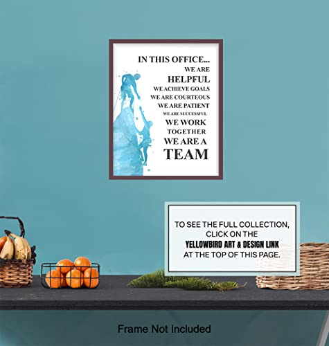Motivational Office Decor, Inspirational Quote β 8x10 Teamwork Poster for HR, Team Leader, Manager, Boss, Entrepreneur - Leadership Wall Art Decoration β Unframed Picture