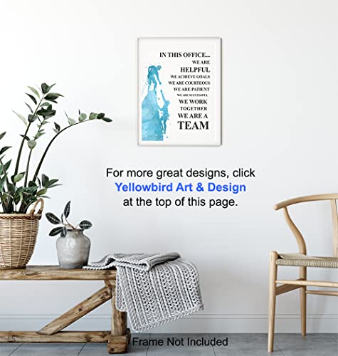 Motivational Office Decor, Inspirational Quote β 8x10 Teamwork Poster for HR, Team Leader, Manager, Boss, Entrepreneur - Leadership Wall Art Decoration β Unframed Picture