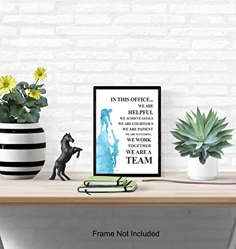 Motivational Office Decor, Inspirational Quote β 8x10 Teamwork Poster for HR, Team Leader, Manager, Boss, Entrepreneur - Leadership Wall Art Decoration β Unframed Picture